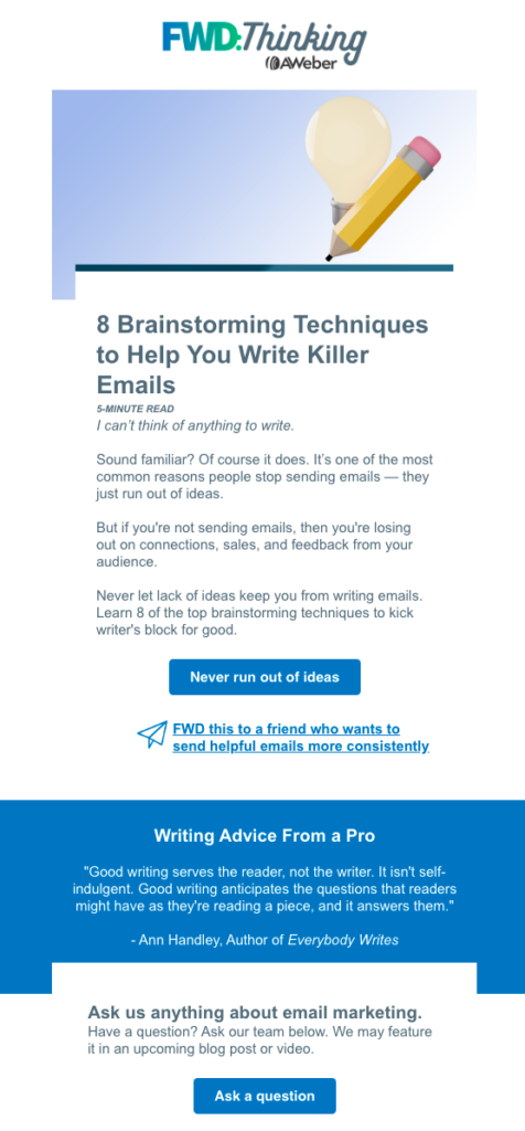 12 Inspiring Email Newsletter Examples to Learn From | AWeber