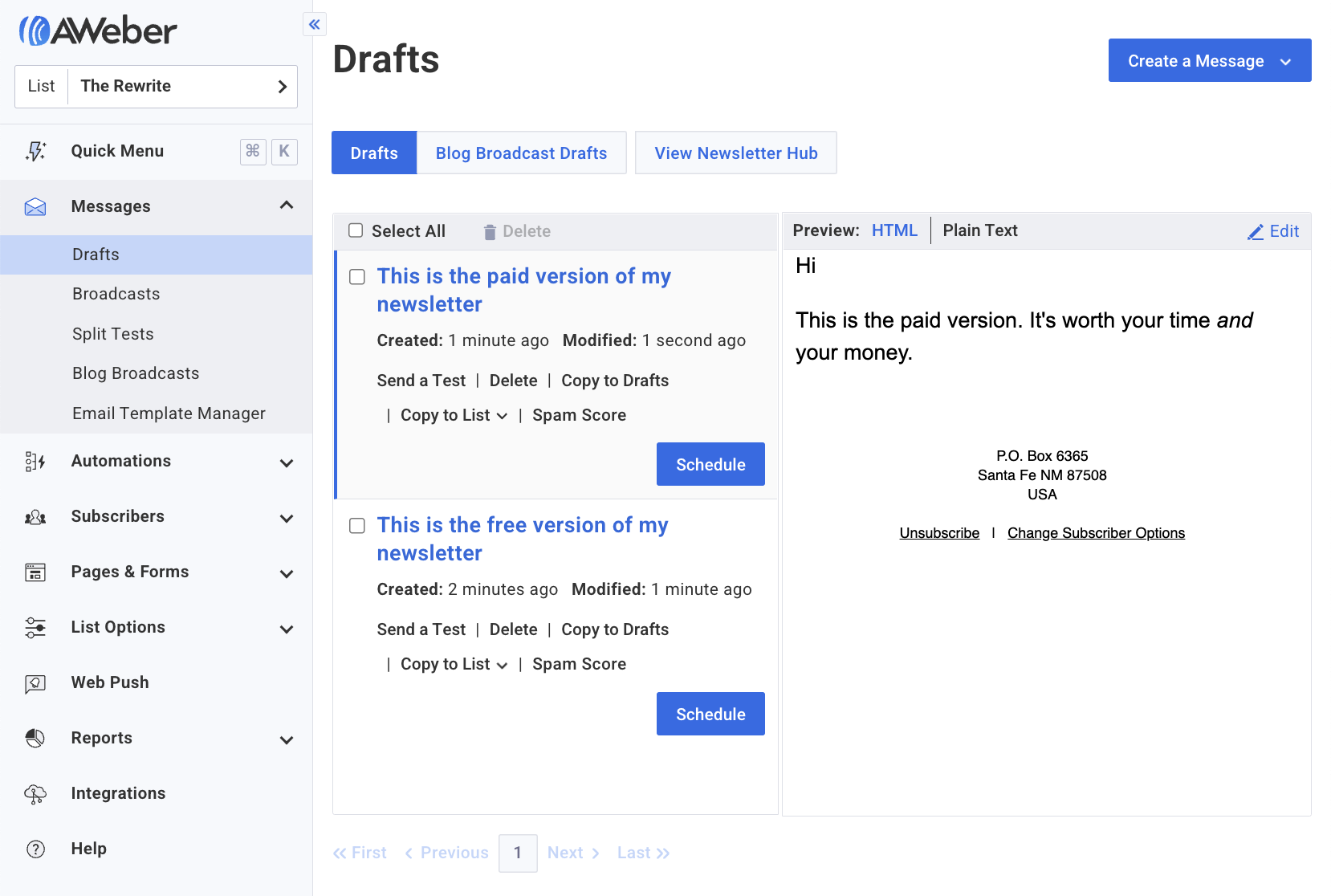 How to create a paid newsletter | AWeber