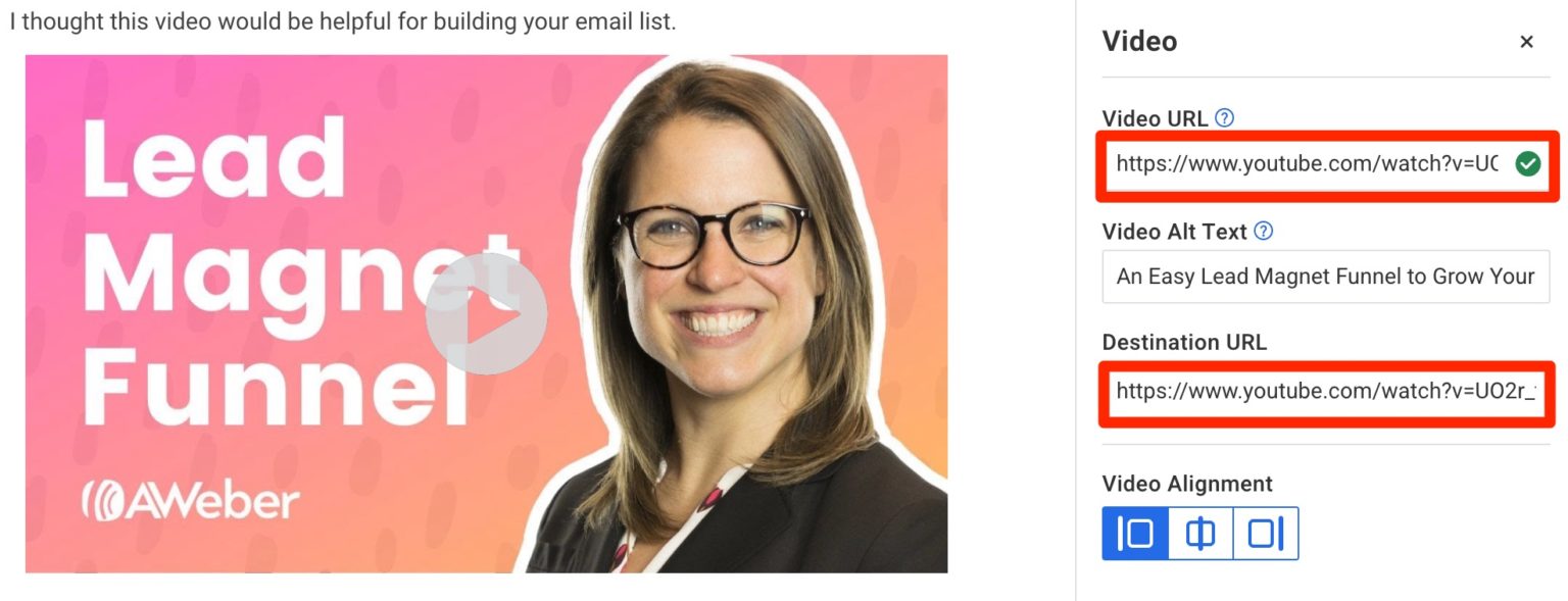 How to embed a YouTube video in an email (step-by-step guide) | AWeber