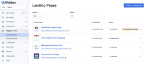 Searchable, sortable, and mobile-friendly pages | AWeber